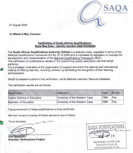 Attest a South African Document for the UAE